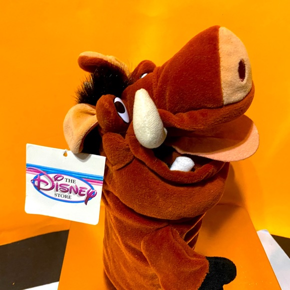 Disney | Toys | Disneys The Lion King Vtg 9s Pumbaa Hand Puppet Plush 0 ...
